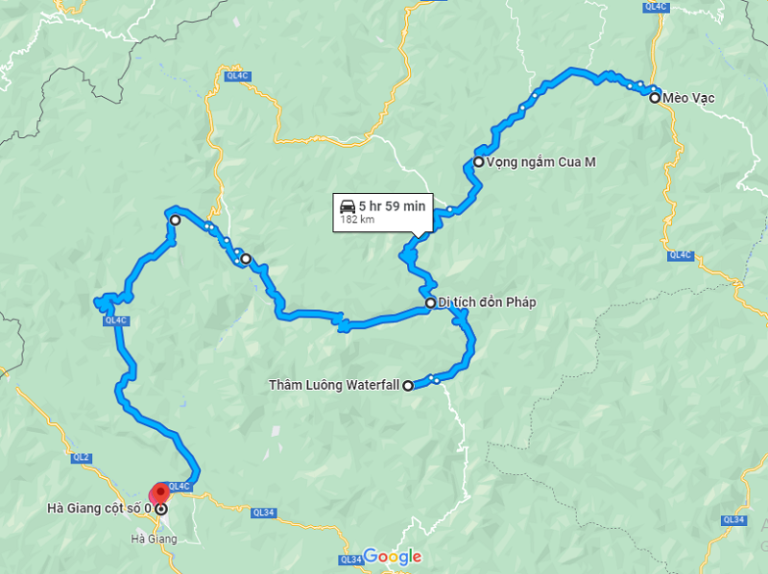 Ha giang Loop Map – New Updated Ha Giang Loop Map for Free